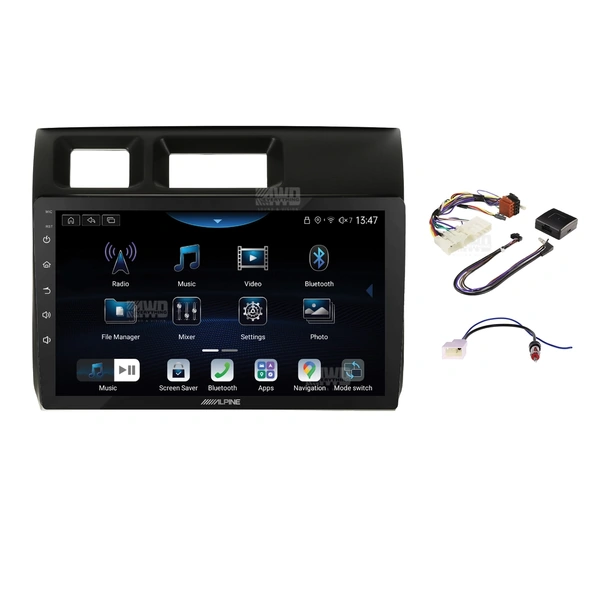 Alpine INE-AX809 + Aerpro AKTO35 Bundle 9" Trapezoid Head Unit with ...