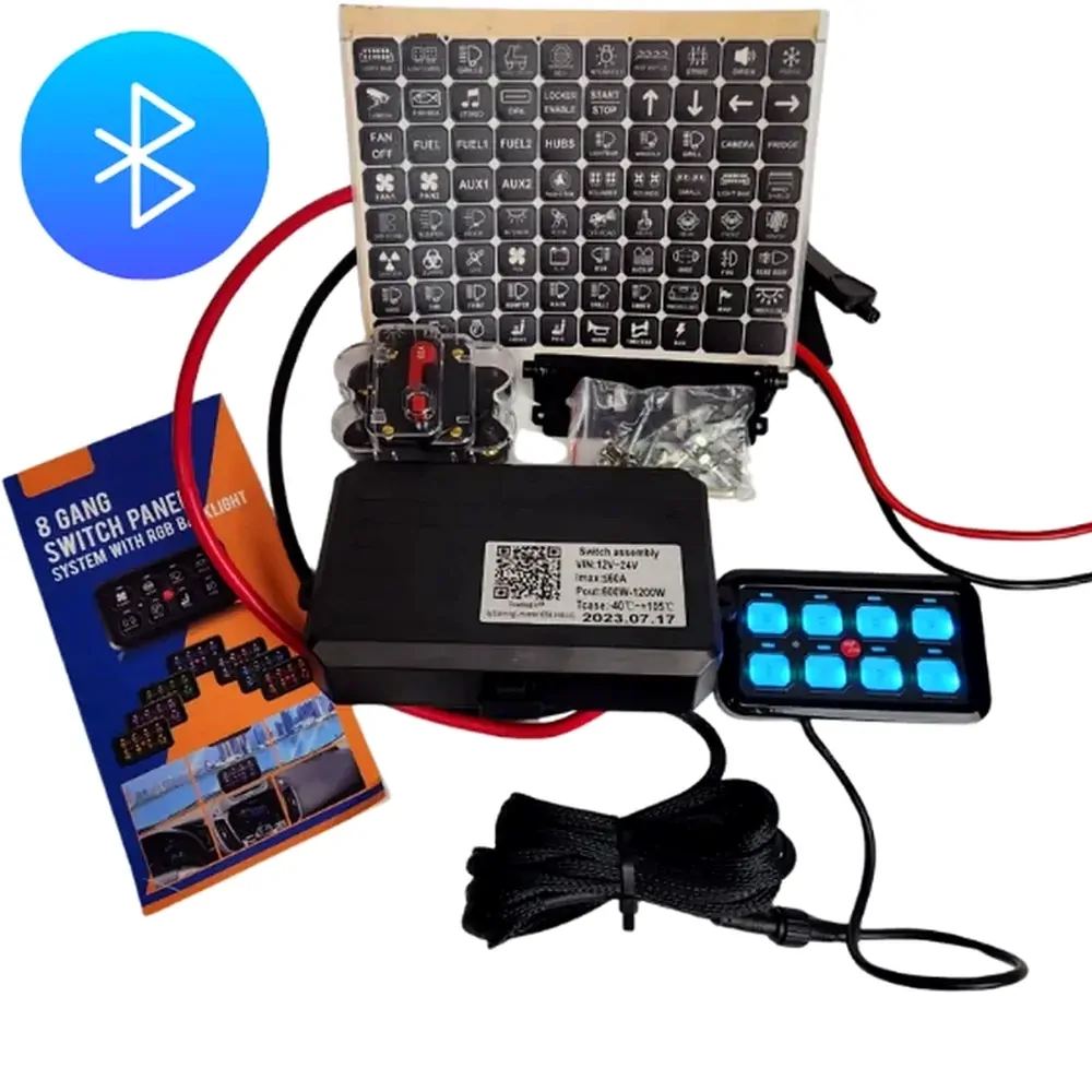 Baintech 8WD-Gang-Panel-BT 8 Way Digital Switch Distribution System ...