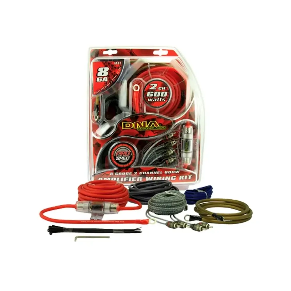 DNA Audio AK82 8 Gauge 2 Channel 600W Amplifier Kit