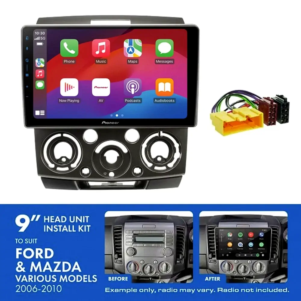 Pioneer DMH-AP6650BT 9" Trapezoid Head Unit Wireless CarPlay Android ...