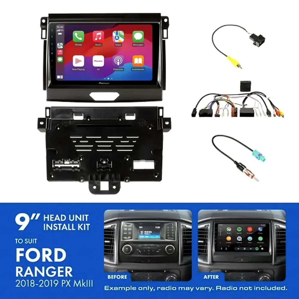 Pioneer DMH-AP6650BT 9" Trapezoid Head Unit Wireless CarPlay Android ...