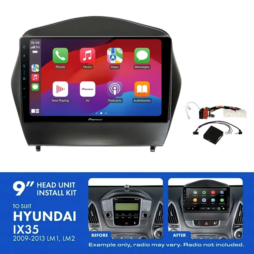 Pioneer DMH-AP6650BT 9" Trapezoid Head Unit Wireless CarPlay Android ...