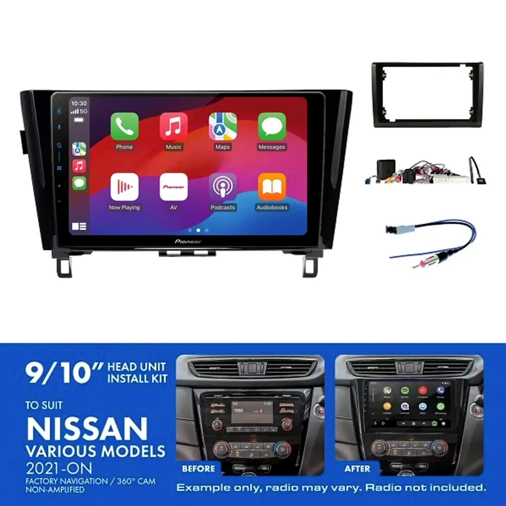 Pioneer DMH-AP6650BT 9" Trapezoid Head Unit Wireless CarPlay Android ...