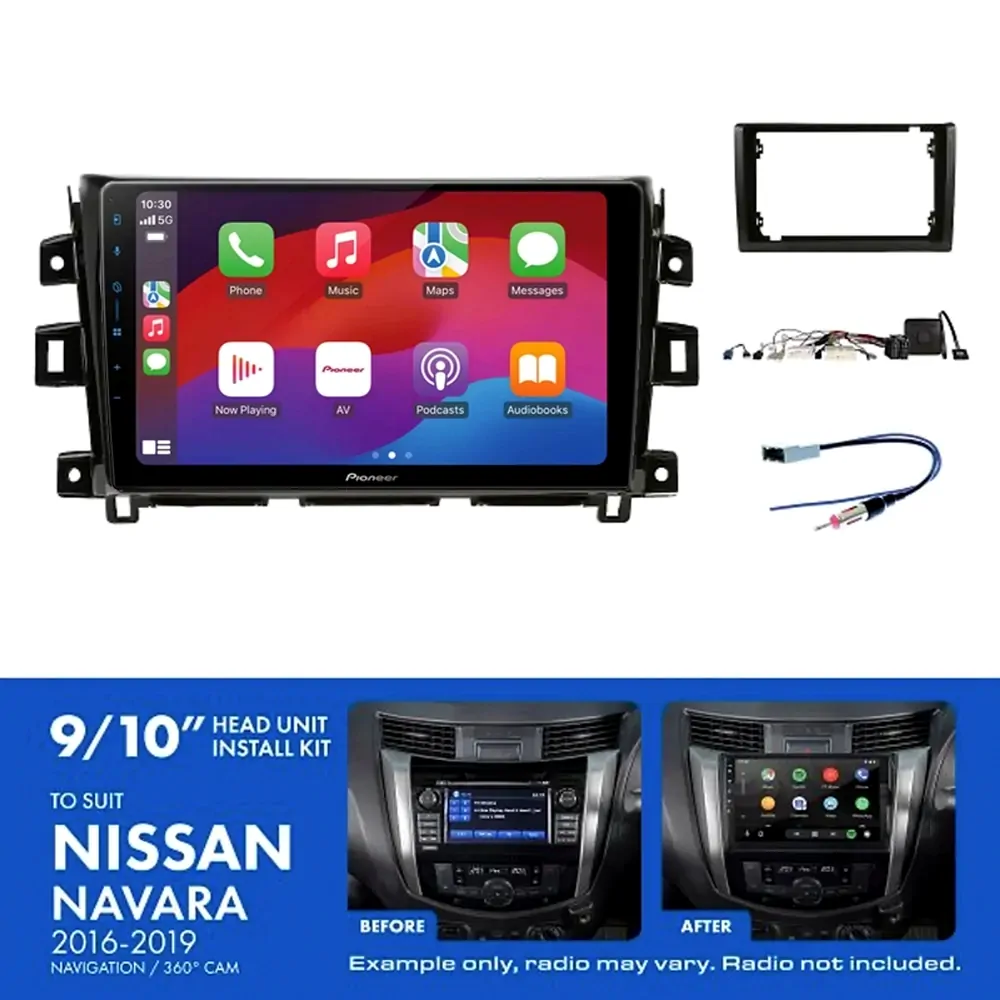 Pioneer DMH-AP6650BT 9" Trapezoid Head Unit Wireless CarPlay Android ...