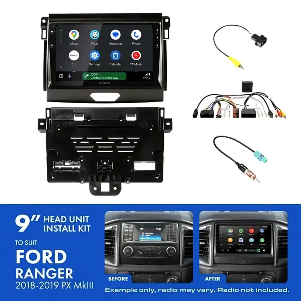 Kenwood DMX80AXS 9" Trapezoid Head Unit Wireless CarPlay Android Auto ...