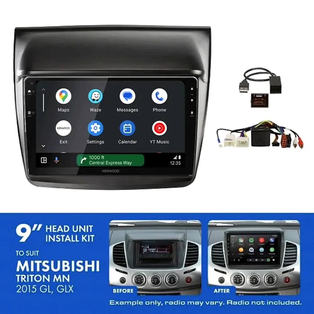 Kenwood DMX80AXS 9" Trapezoid Head Unit Wireless CarPlay Android Auto ...
