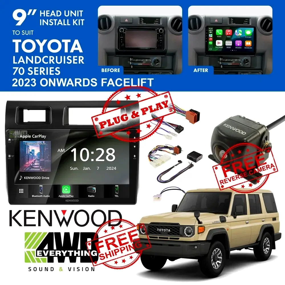 Kenwood DMX80AXS 9" Trapezoid Head Unit with FREE KENWOOD Reverse ...