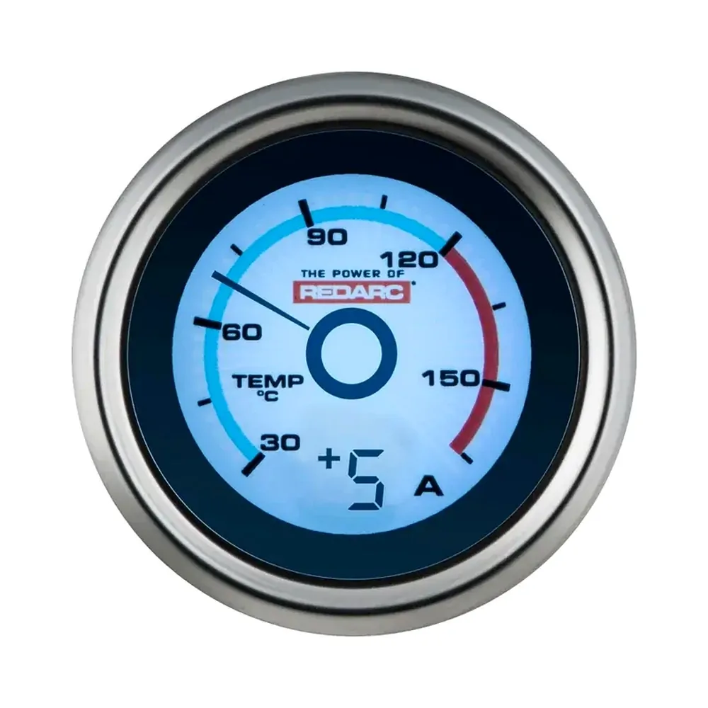 Redarc Single Temperature 52MM Gauge with Optional Current Display G52-TA