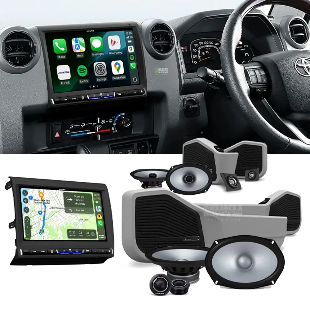 Alpine i905I-LC70-24 head unit with S2 speaker upgrade door