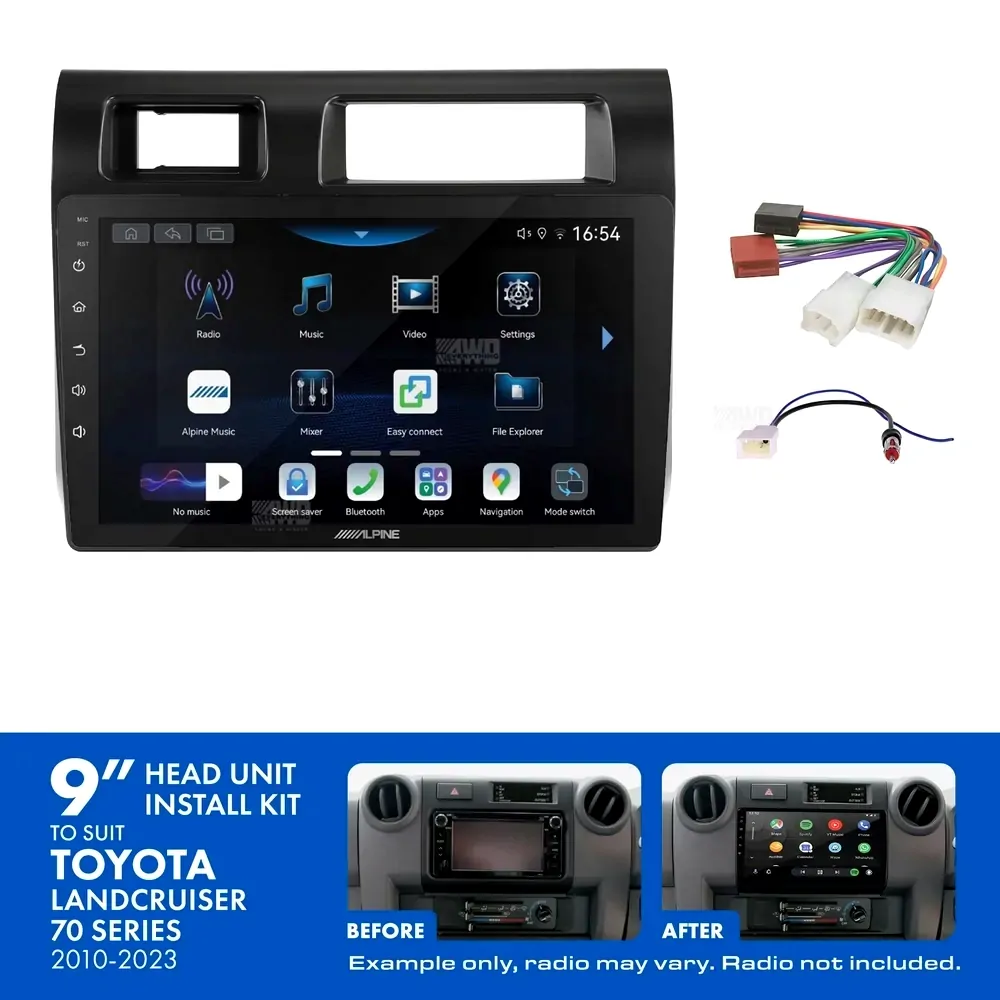 Alpine INE-AW409S + Aerpro AKTO29 Bundle 9" Trapezoid Head
