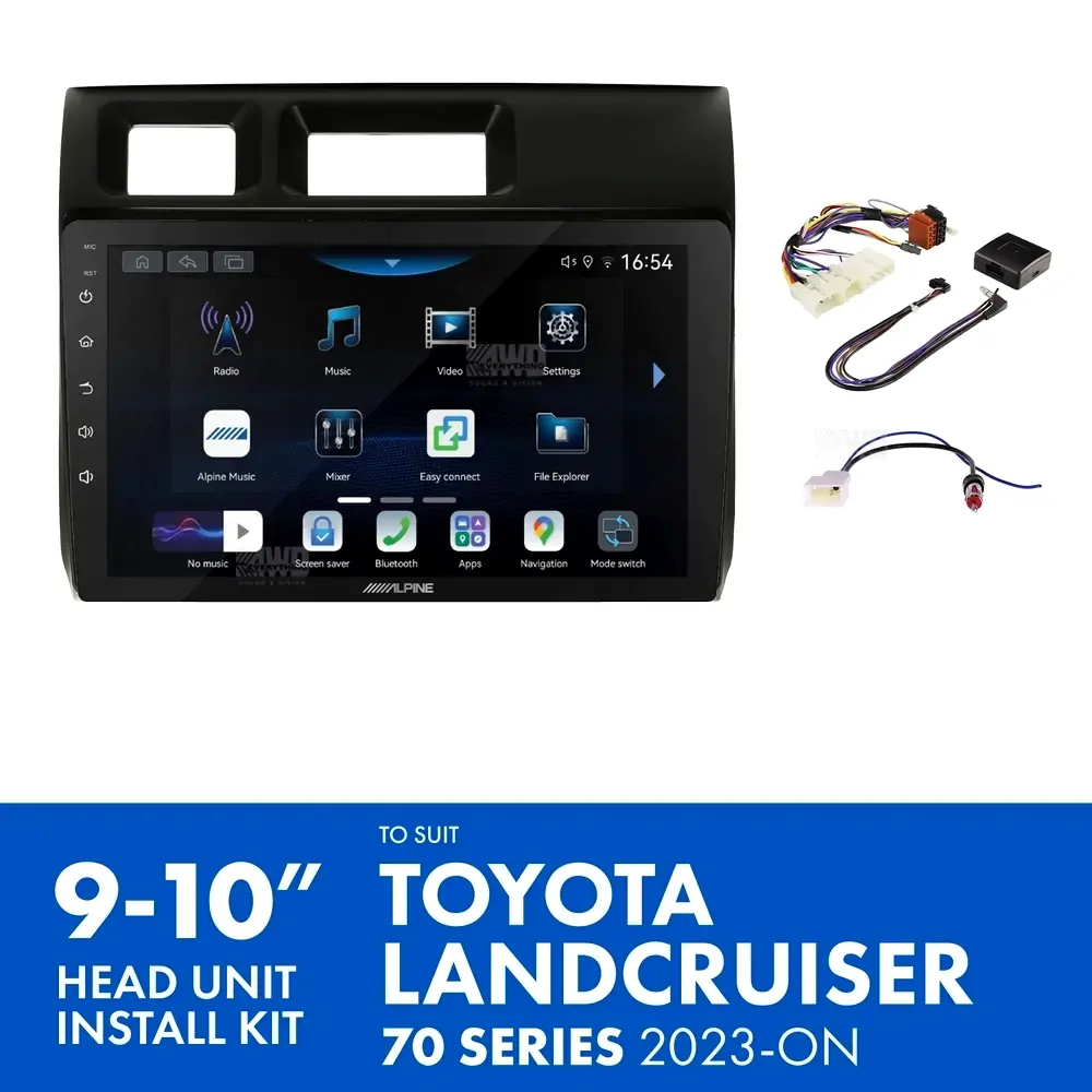 Alpine INE-AW409S + Aerpro AKTO35 Bundle 9" Trapezoid Head