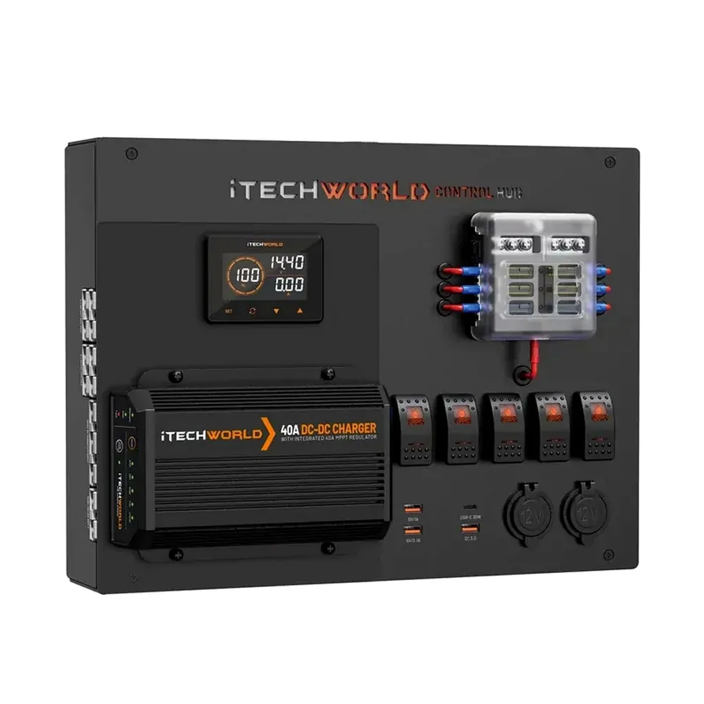iTechworld Premium Control Hub with 40A DCDC Charger and 500A Shunt