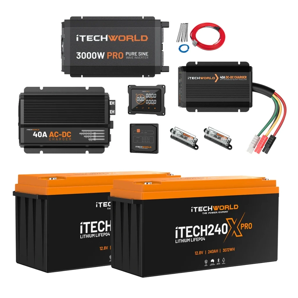 iTechworld Elite Lithium Caravan Kit 480Ah 2 x iTECH240X PRO